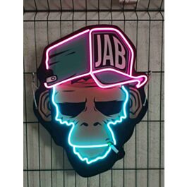 Monkey Neon Sign Chimp Bored Ape Wall Art LED UV Neon Sign