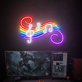 Music Flow Led Neon Sign Live Music Led Neon Sign Music Wall Art ...