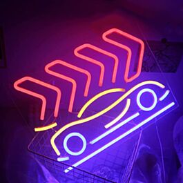 Neon Car Signs LED Neon Sign Red Neon Light Signs for Bedroom Game Area ...