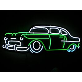 Neon Car Signs White and Green Neon Light MJ10070