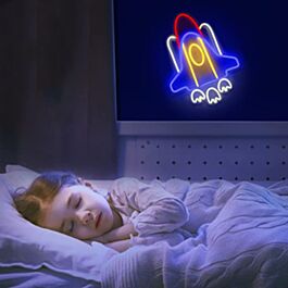 Neon Rocket LED Neon Light Room Decor Cool Party Wall Decoration MJ10146