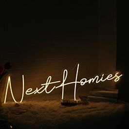 Next Homies Yellow Neon Sign