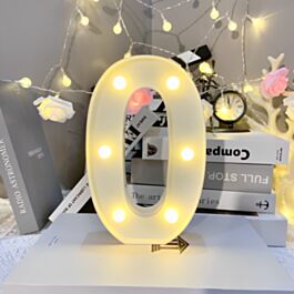 Steel Marquee Letter Number 0 Zero White High-End Custom Zinc Metal ...