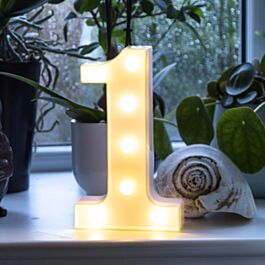 Steel Marquee Letter Number 1 Wedding Decor High-End Custom Zinc Metal ...