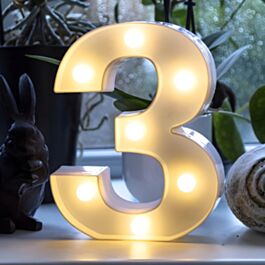 Steel Marquee Letter Number 3 Wedding Decor High-End Custom Zinc Metal ...