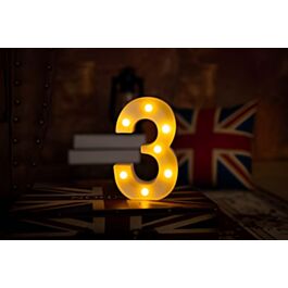 Steel Marquee Letter Number 3 Three Bedroom Decor High-End Custom Zinc ...