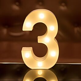 Steel Marquee Letter Number 3 Three Home Decor High-End Custom Zinc ...