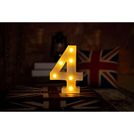 Steel Marquee Letter Number 4 Four Bedroom Decor High-End Custom Zinc ...