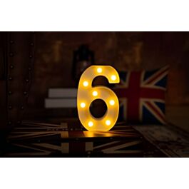 Steel Marquee Letter Number 6 Six Bedroom Decor High-End Custom Zinc ...