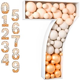 Steel Marquee Letter Number 7 Seven Orange Balloon High-End Custom Zinc ...