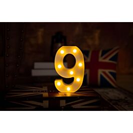 Steel Marquee Letter Number 9 Nine Bedroom Decor High-End Custom Zinc ...