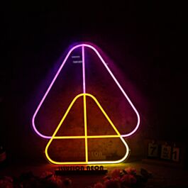 Overlapping Triangles Custom Neon Sign