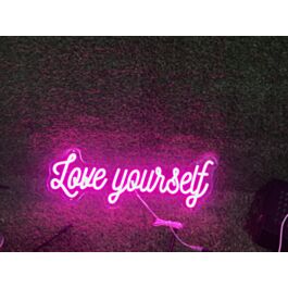 Pink Love Yourself LED Neon Sign