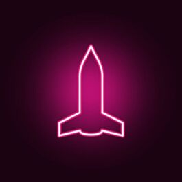 LED Neon Rocket Dinner Neon Sign For Room Kitchen Blue and Red Neon ...