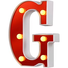 Steel Marquee Letter Red G Warm White High-End Custom Zinc Metal ...