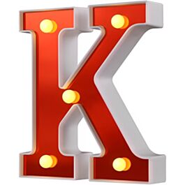 Steel Marquee Letter Red K Warm White High-End Custom Zinc Metal ...