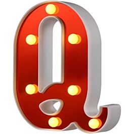 Steel Marquee Letter Red Q Warm White High-End Custom Zinc Metal ...