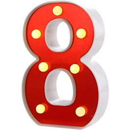 Steel Marquee Letter Red Number 8 Eight Decor High-End Custom Zinc ...