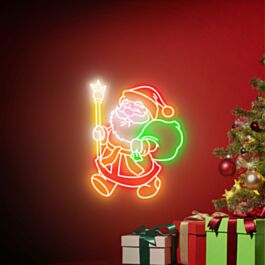 Santa Claus Led Neon Sign Father Christmas Led Neon Sign Christmas ...