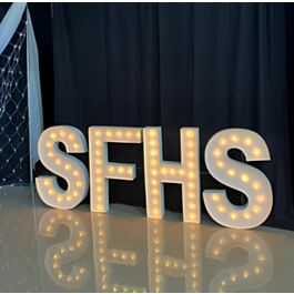 Steel Marquee Letter SFHS Warm White Modern Font High-End Custom Zinc ...
