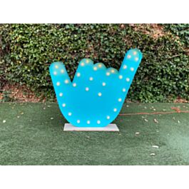 Steel Marquee Letter Shaka Symbol Sign High-End Custom Zinc Metal ...