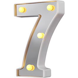 Steel Marquee Letter Silver Number 7 Seven High-End Custom Zinc Metal ...