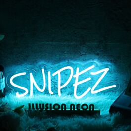 Snipez Blue Neon Sign