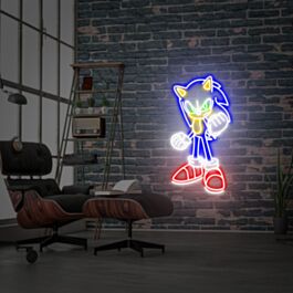 Sonic Neon Sign Size And Color Neon Lights Decor Game Room Wall Decor Home