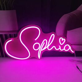Sophia Neon Name Signs Pink Name Neon Lights MJ10212