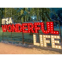 Steel Marquee Letter Wonderful Life High-End Custom Zinc Metal Marquee ...