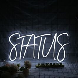 Status White LED Neon Sign