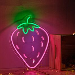 Strawberry LED Neon Sign Wall Decor Sign