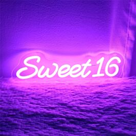 Sweet 16 Number Personalized LED Neon Birthday Sign