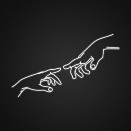 The Creation Of Adam Fingers Neon Sign