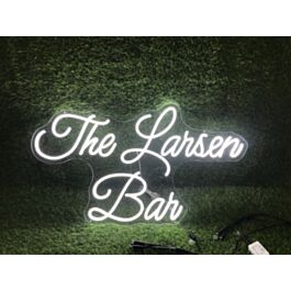 The Larsen Ban White LED Neon Sign