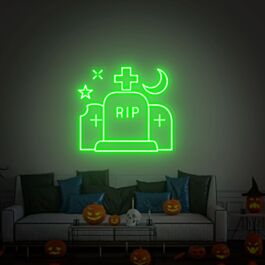 Tombstone Rip Wall Led Neon Sign For Halloween Event