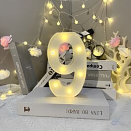 Steel Marquee Letter Warm White Number 9 Nine Decor High-End Custom ...