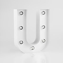 Steel Marquee Letter White Modern U High-End Custom Zinc Metal Marquee ...
