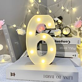 Steel Marquee Letter White Number 6 Six Room Decor High-End Custom Zinc ...