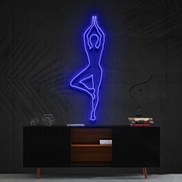 Yoga Tree Pose Neon Sign